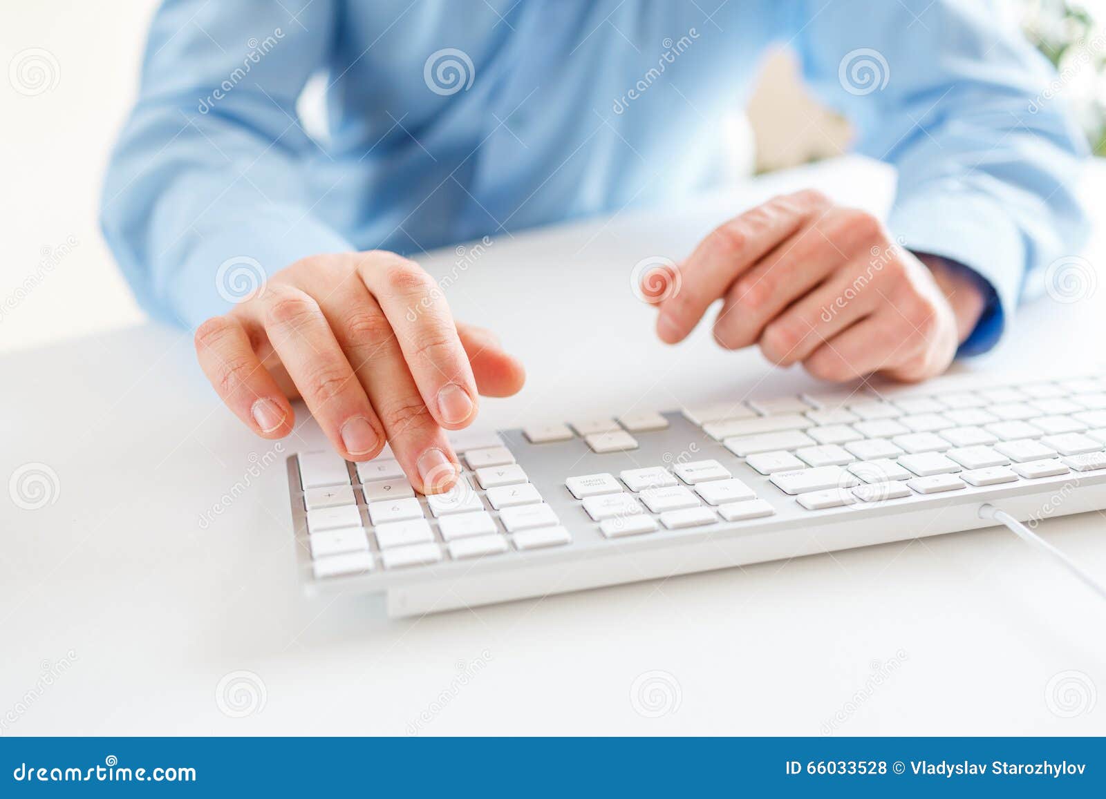 Men Office Worker Typing on the Keyboard Stock Photo - Image of field ...