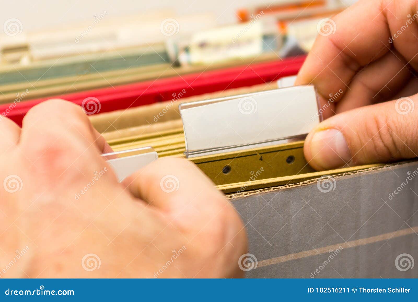 Men Opening Folder with Documents Stock Image - Image of document ...