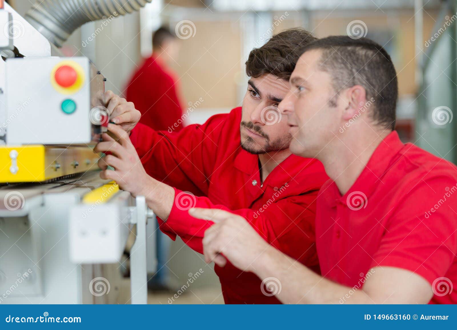 Men Operates on Large Cnc Lathe Machine Stock Photo - Image of large ...