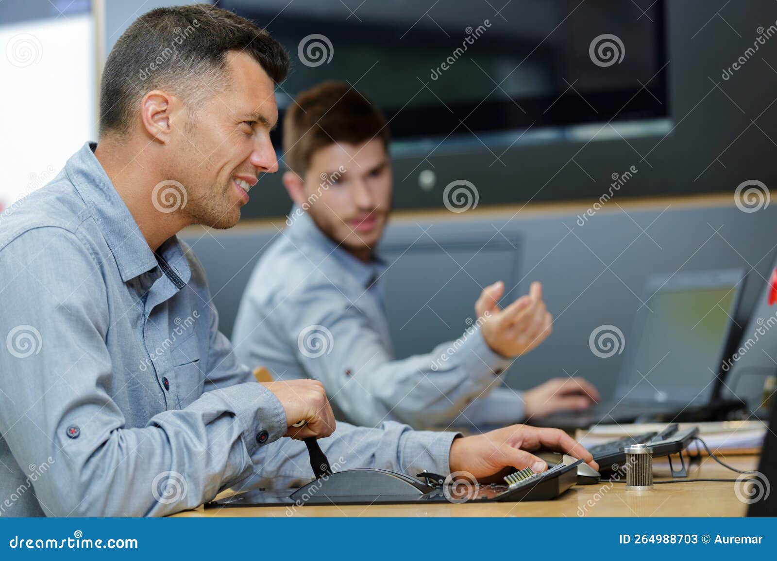 Men Operating Machinery with Lever Stock Image - Image of engineering ...