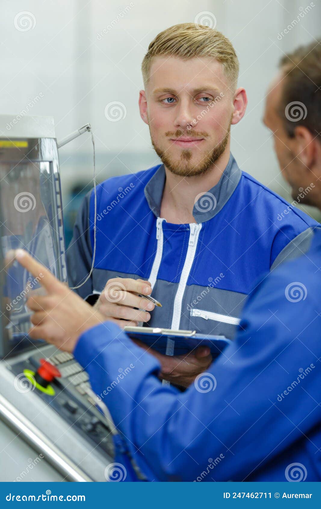 Men Operating Machines in Factory Stock Image - Image of manufactory ...
