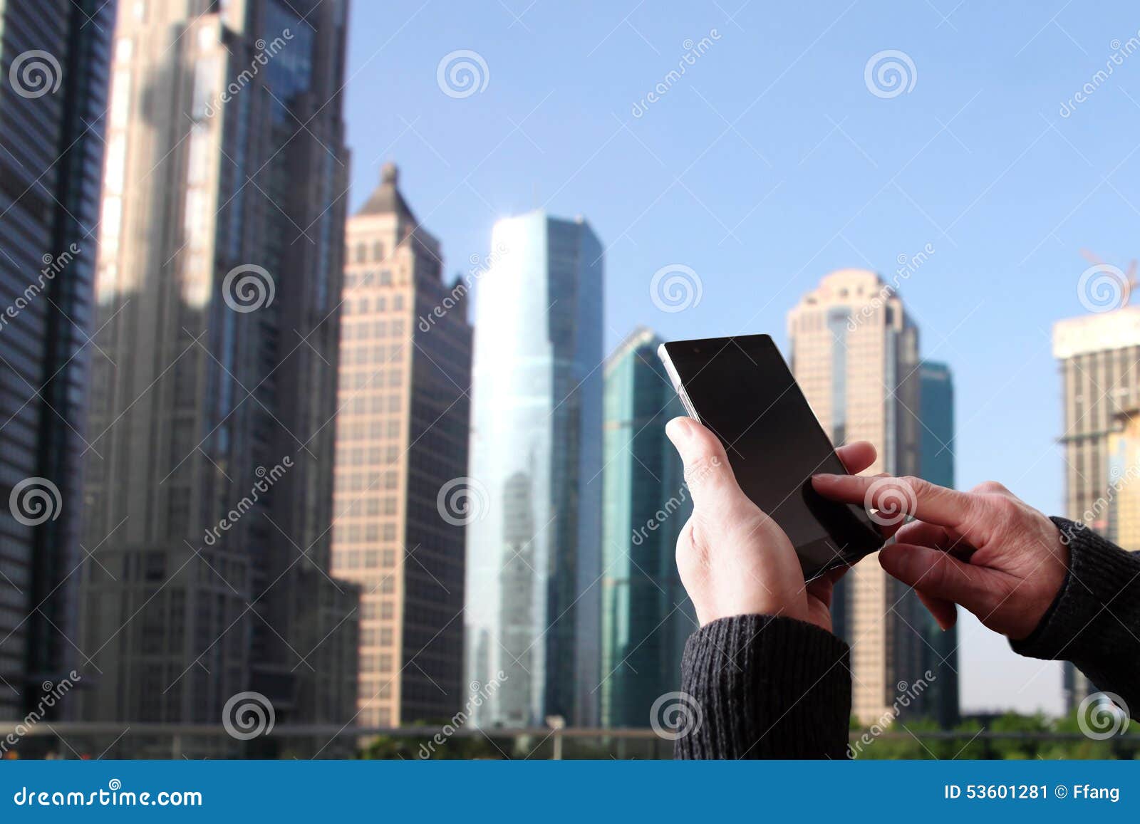 A Men Operating a Smartphone Stock Image - Image of internet, business ...