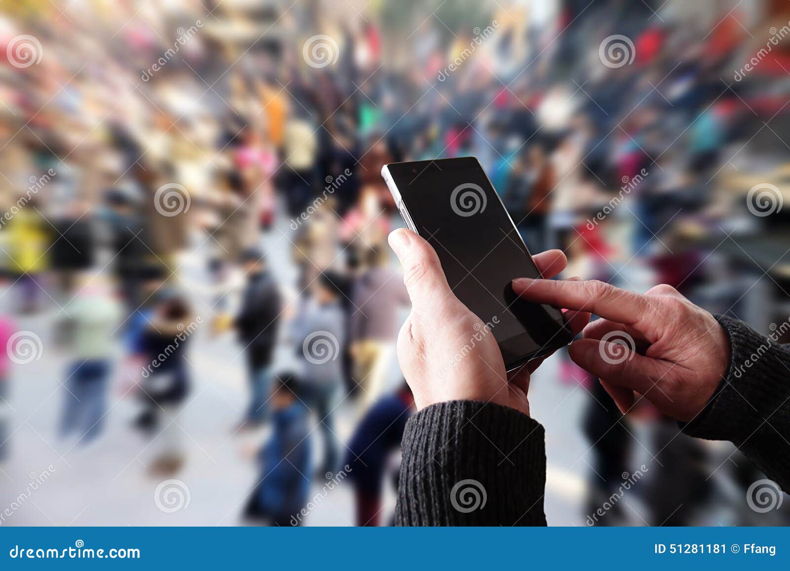 A Men Operating a Smartphone Stock Image - Image of business ...
