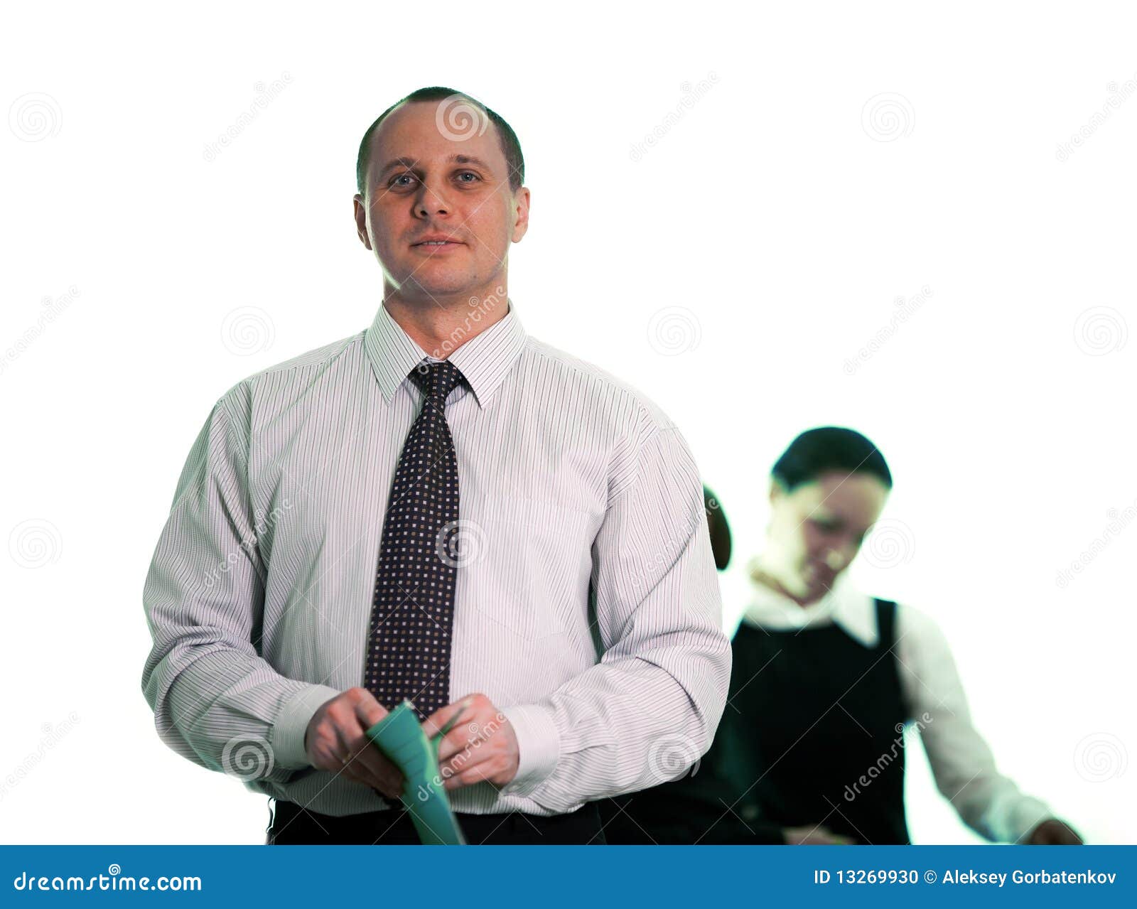 Men with papers stock photo. Image of businessman, isolated - 13269930