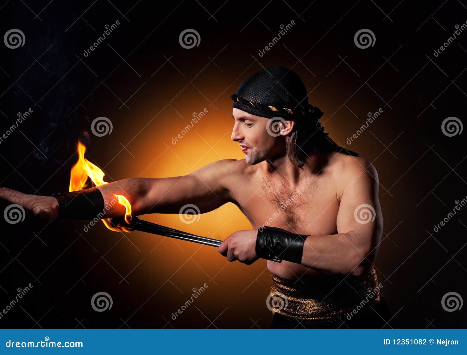 Men performing fire show stock photo. Image of festival - 12351082
