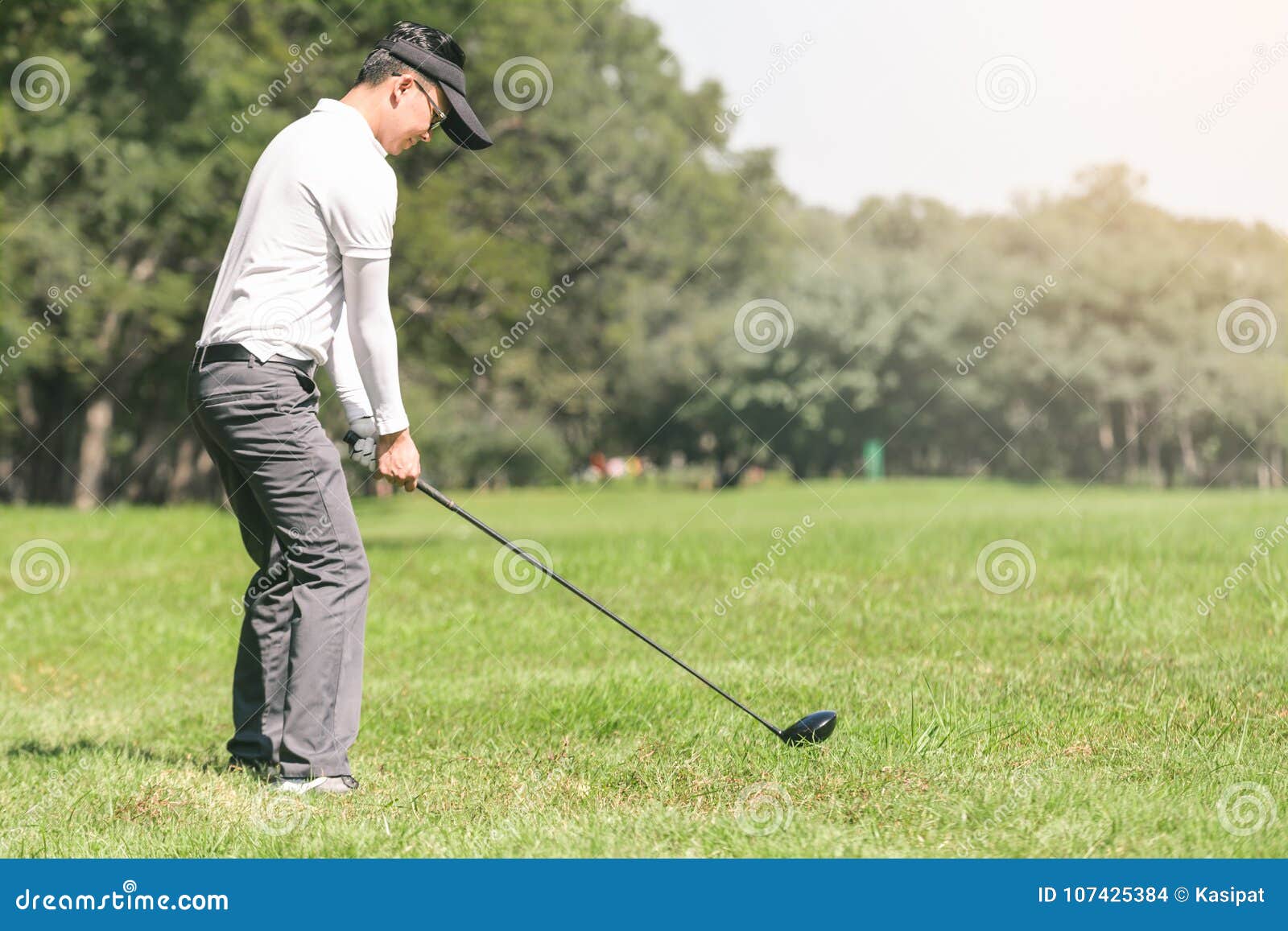 Men playing golf stock photo. Image of activity, mature - 107425384