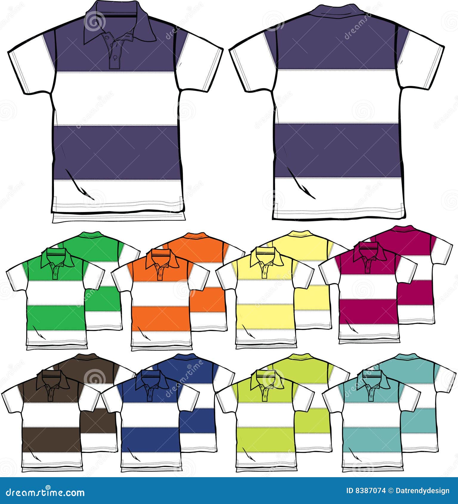 Men polo shirts outline stock illustration. Illustration of drawing ...