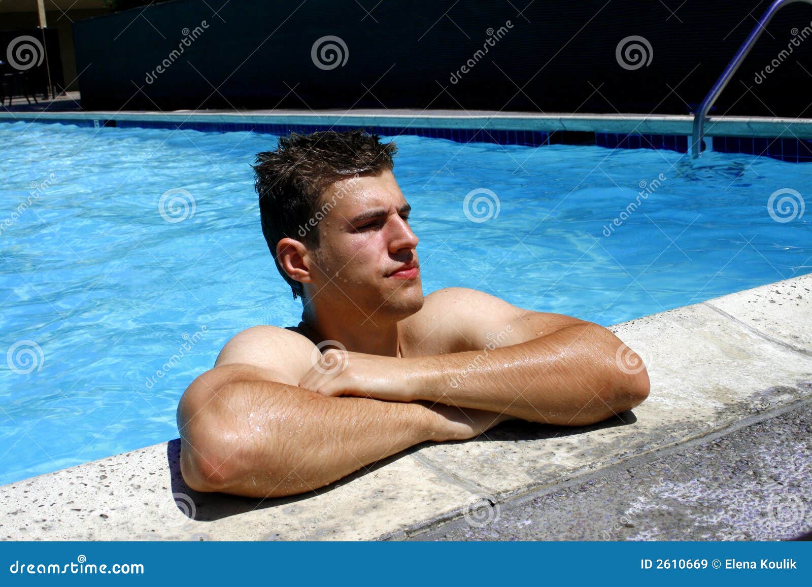 Men by the pool. stock image. Image of sport, people, health - 2610669