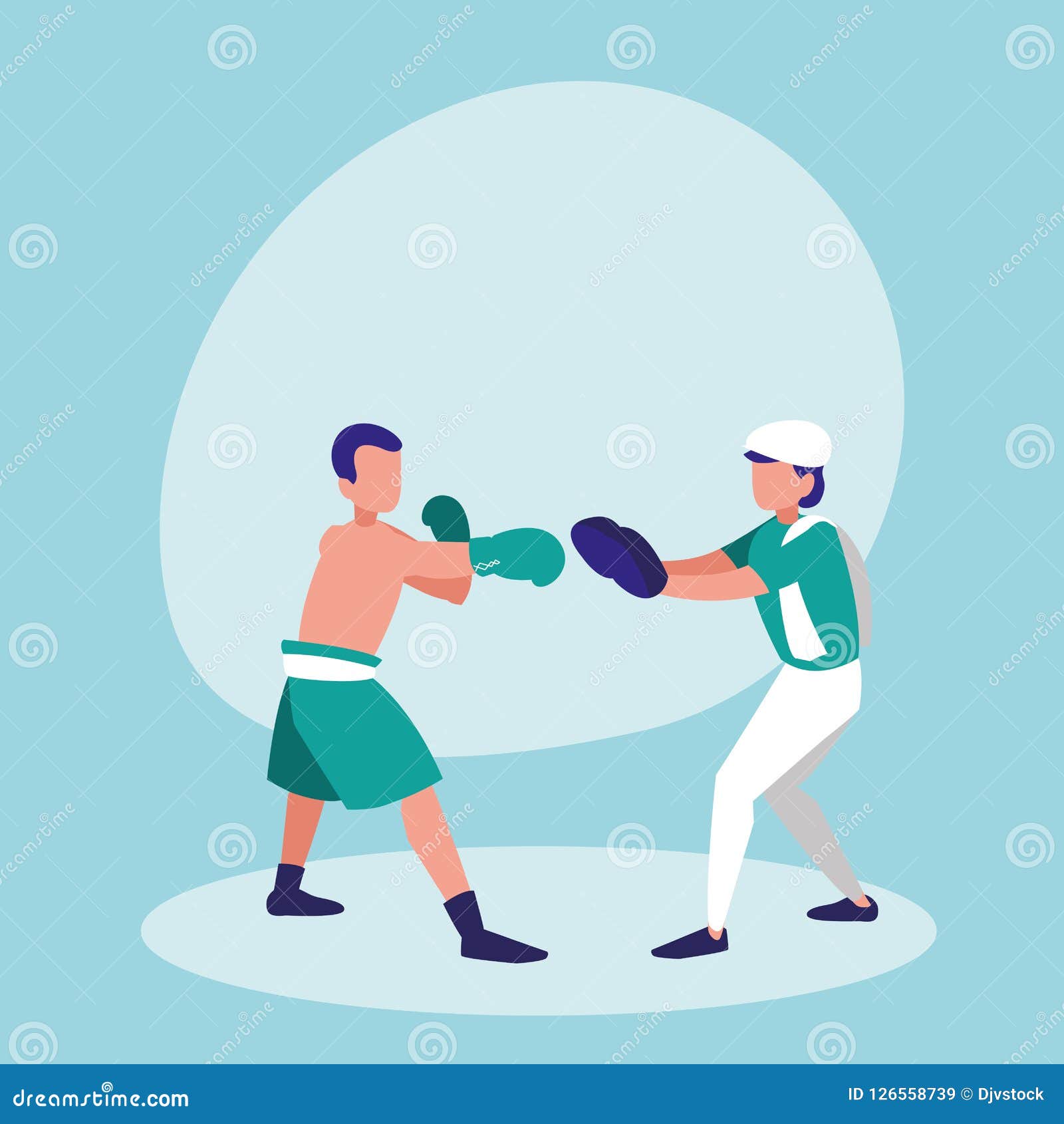 Men Practicing Boxing Avatar Character Stock Vector - Illustration of ...