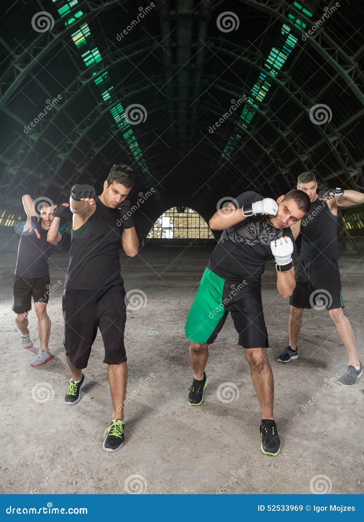 Men Practicing Different Hit with Hand Stock Image - Image of boxing ...