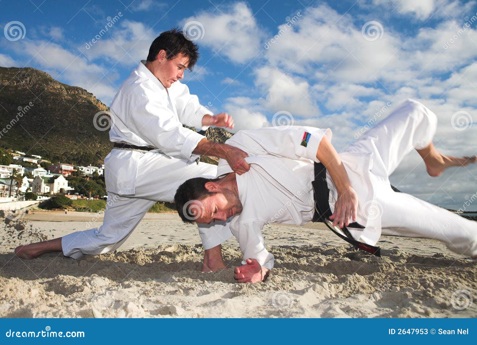 Men practicing Karate stock image. Image of clouds, blue - 2647953