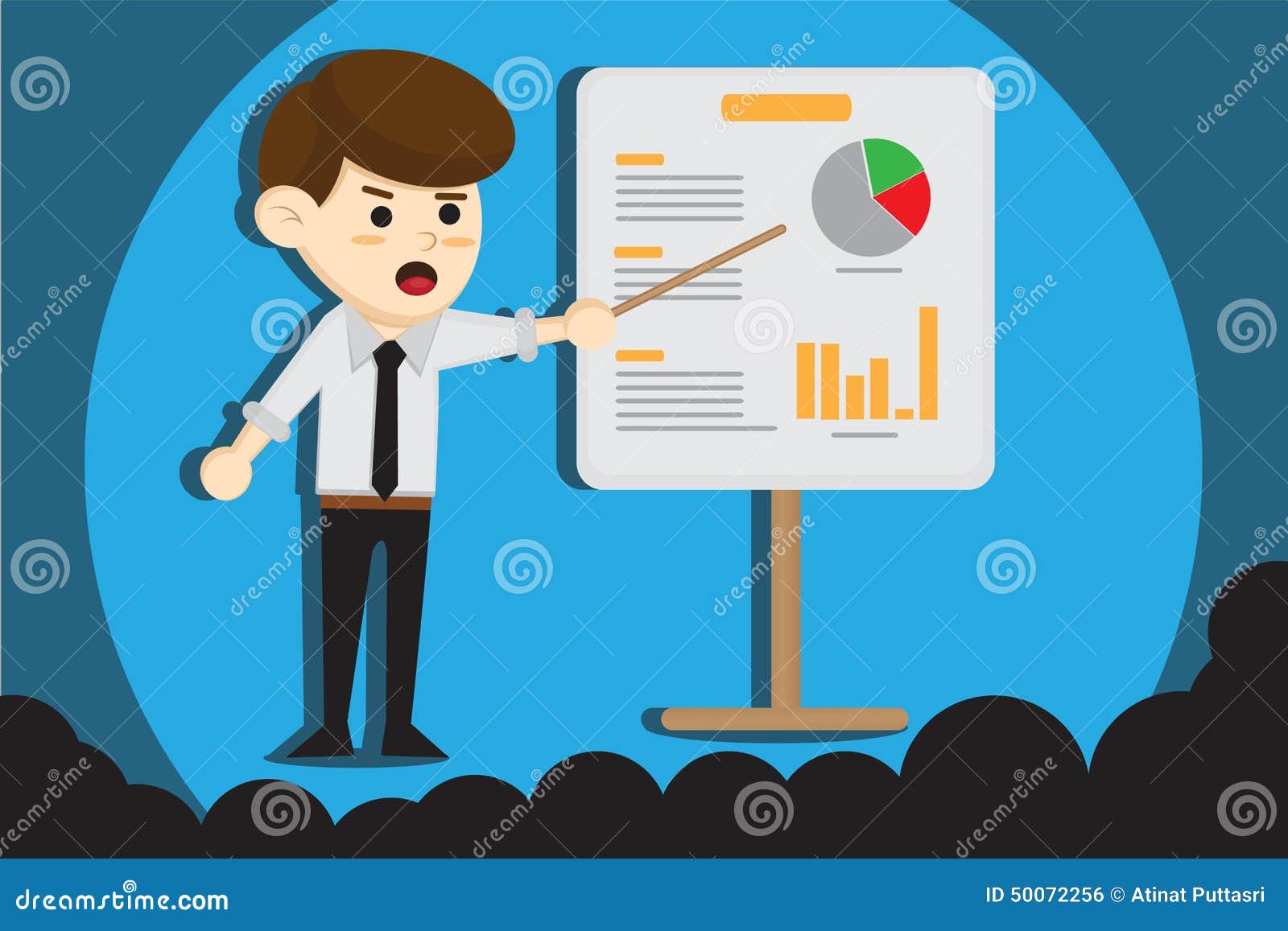 MEN PRESENT WORK stock vector. Illustration of presentations - 50072256