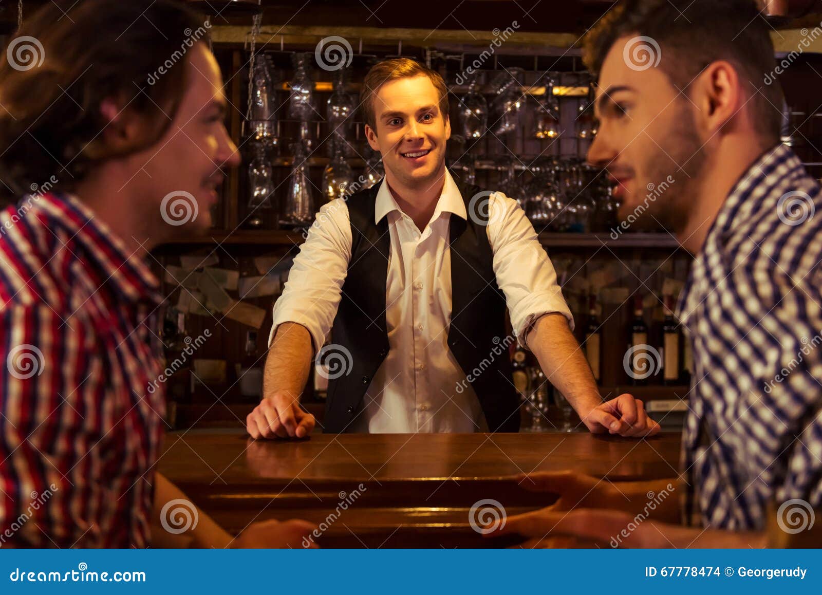 Men in pub stock photo. Image of holding, counter, adult - 67778474