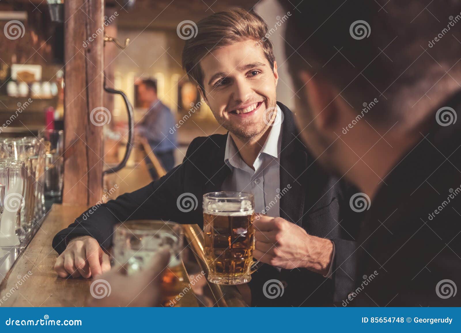 Men at the pub stock photo. Image of indoors, corporate - 85654748
