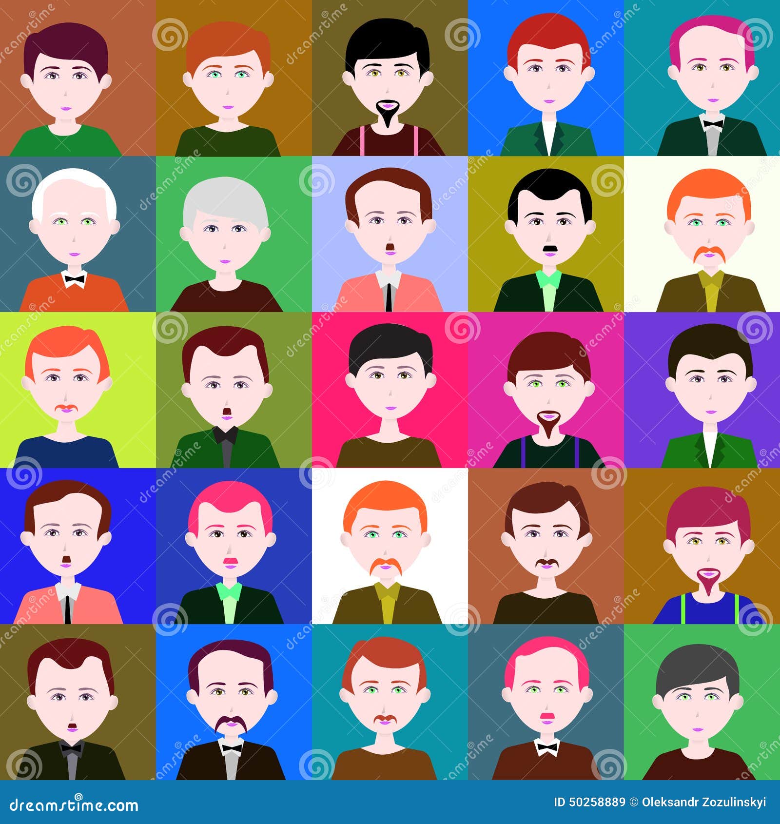 25 men Raster 5 5 5 stock illustration. Illustration of person - 50258889