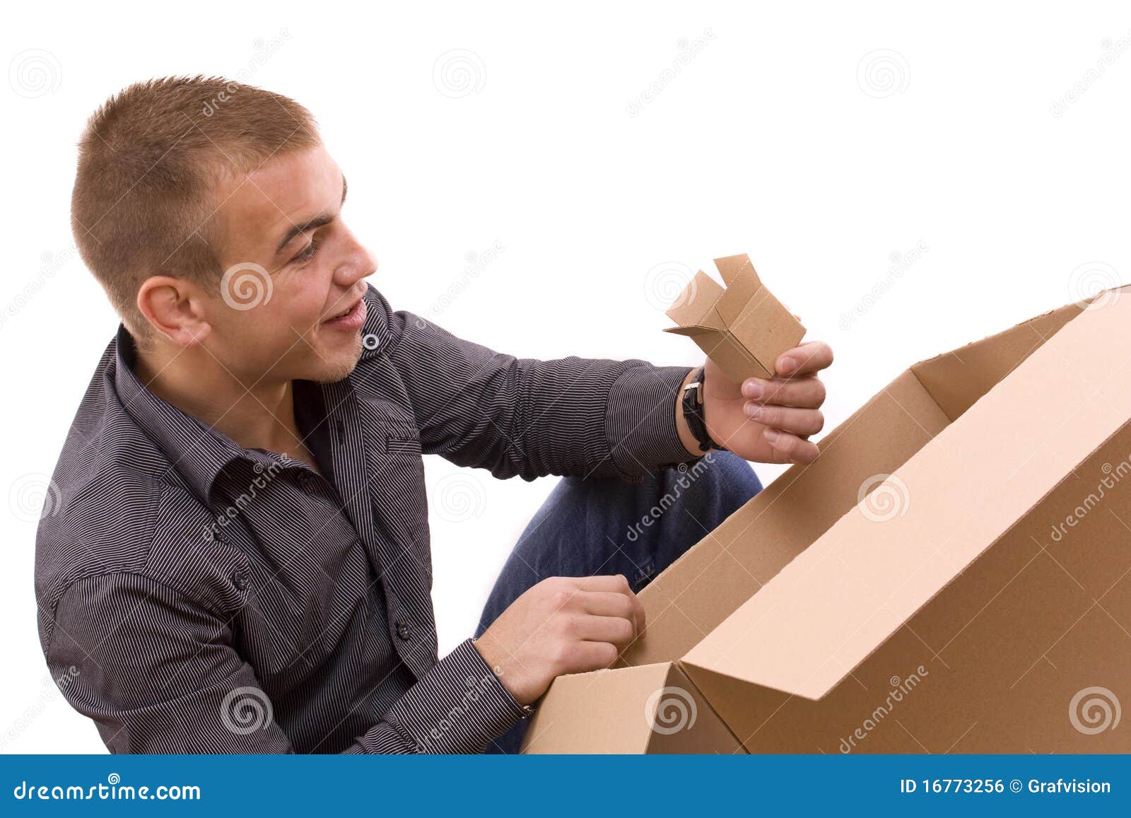 Men reaching something stock photo. Image of empty, package - 16773256
