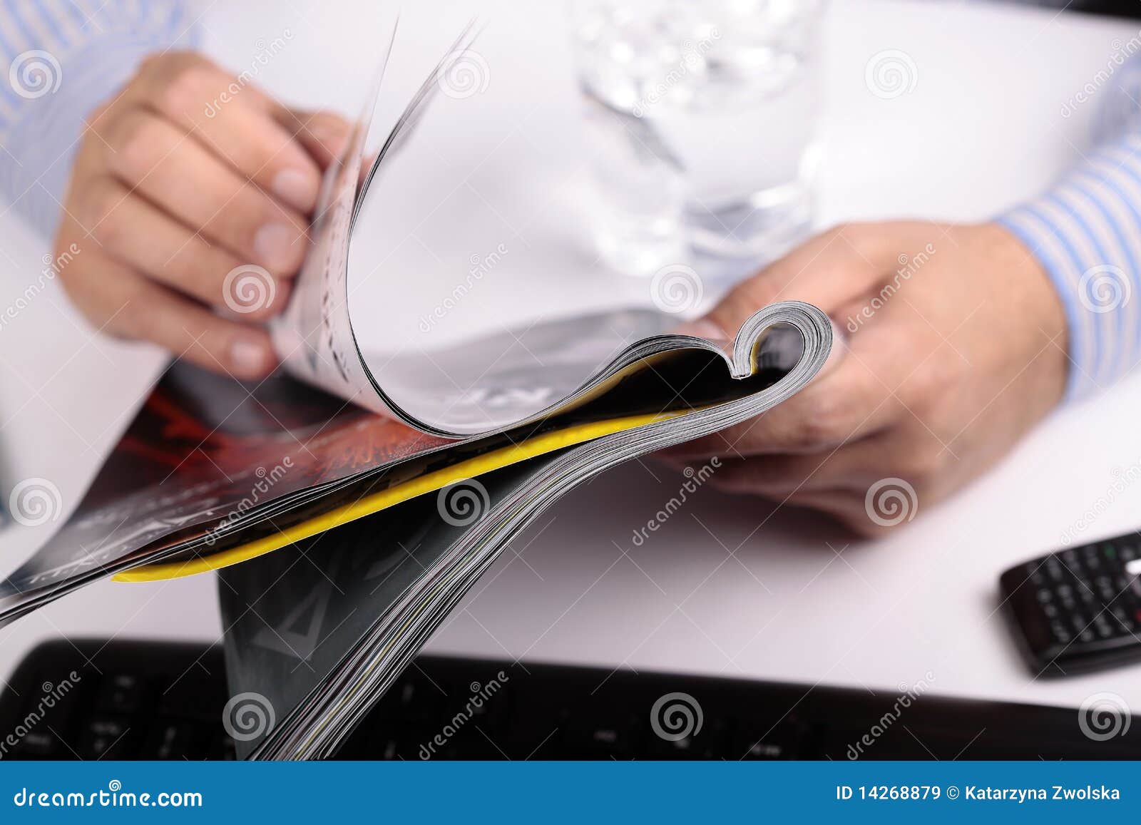 Men reading Magazine stock image. Image of handy, black - 14268879