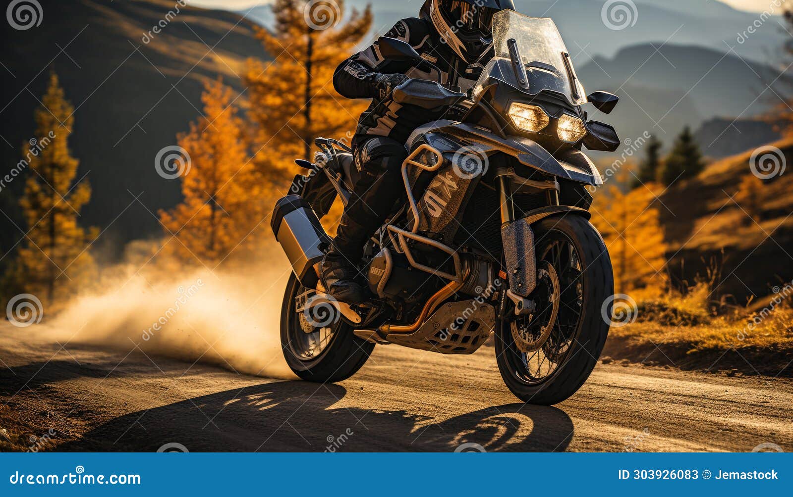 Men Riding Motorcycles in Nature, Experiencing the Thrill of Adventure ...