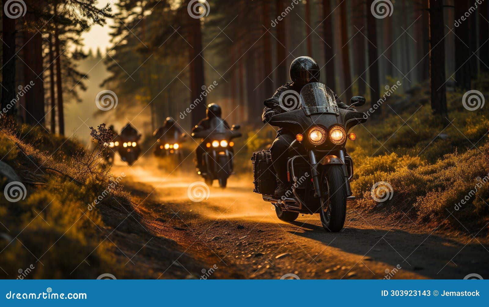 Men Riding Motorcycles in the Outdoors, Experiencing the Thrill of ...
