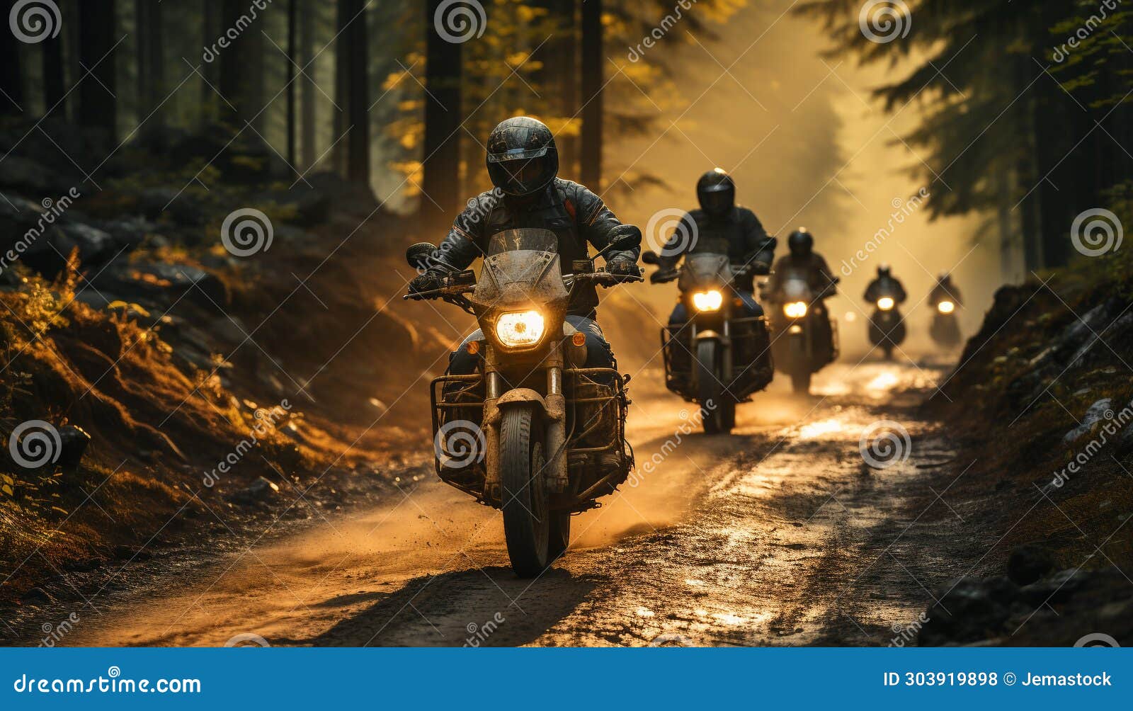 Men Riding Motorcycles in the Outdoors, Racing with Extreme Speed ...