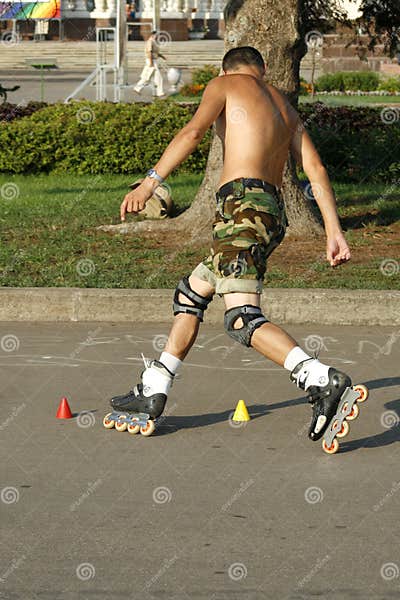 Men on roller skates stock photo. Image of leisure, clothing - 3054840