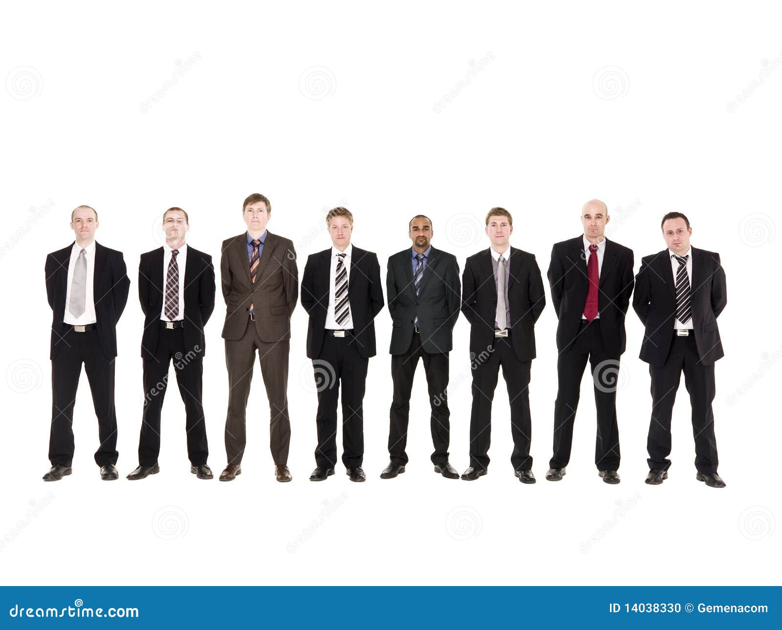 Men in a row stock photo. Image of person, nine, teamwork - 14038330