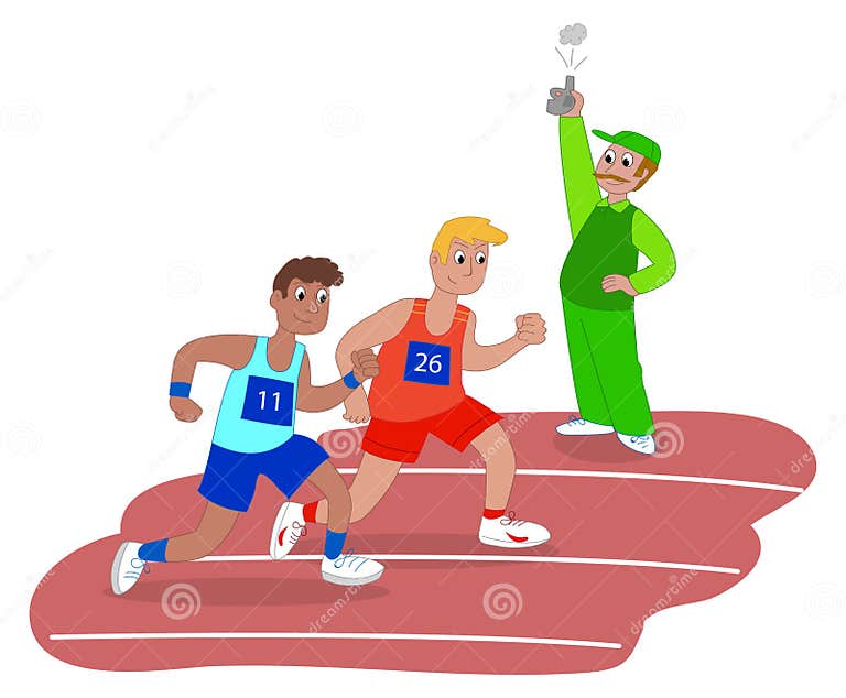 Men running in race vector stock vector. Illustration of person - 94014784