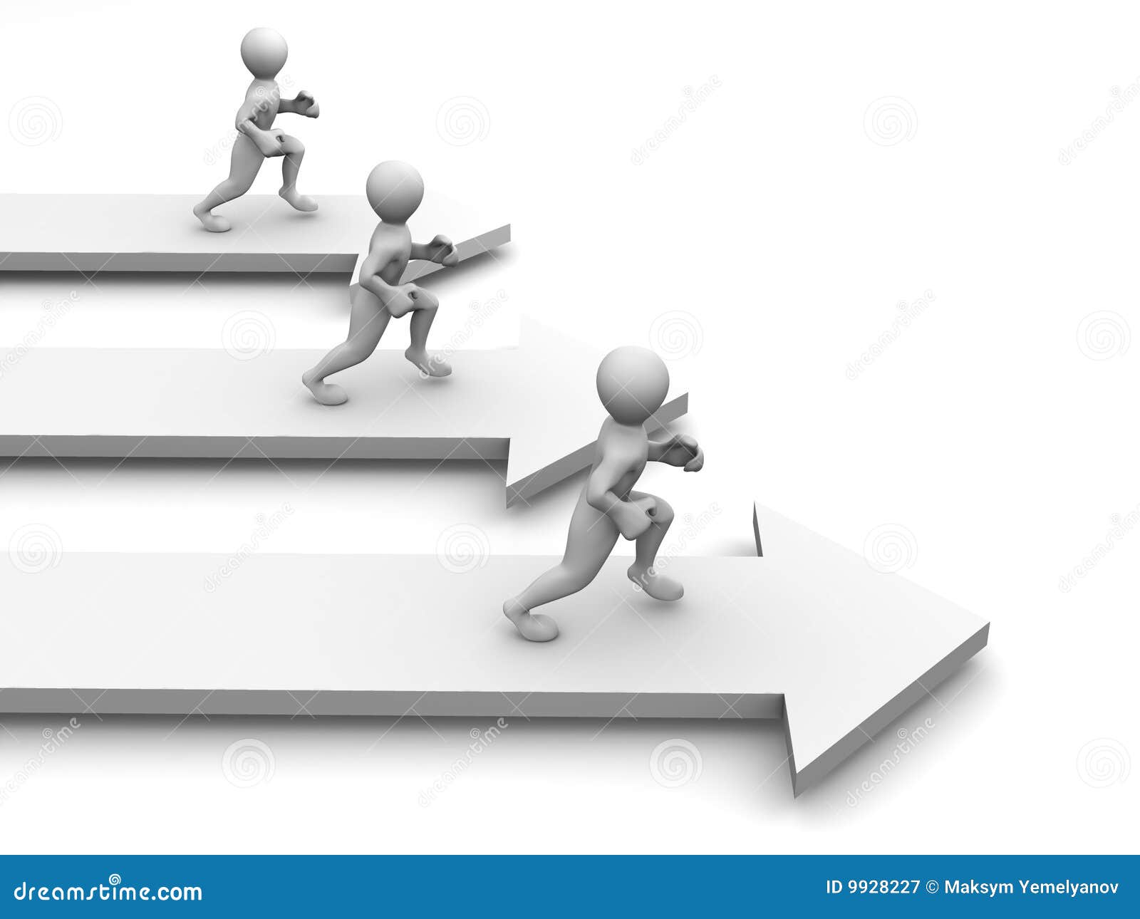 Men runningon arrows stock illustration. Illustration of corporate ...