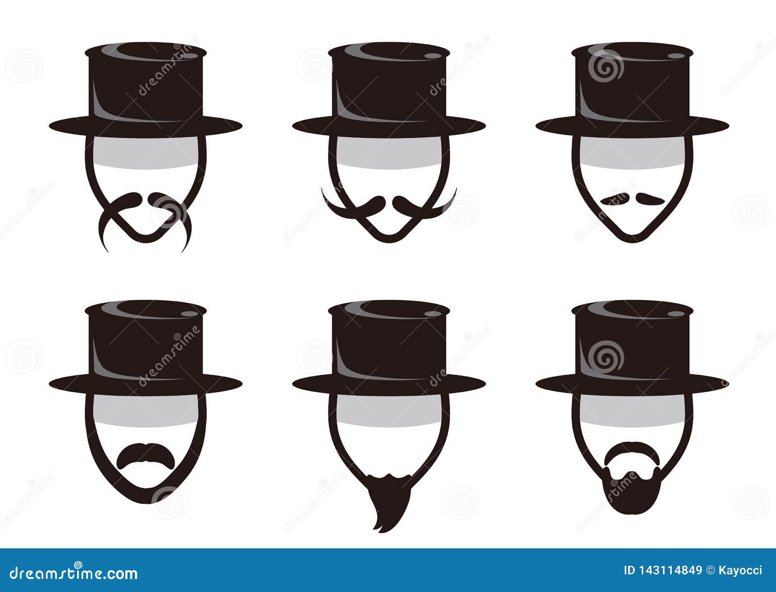 Men`s beard - icon set stock vector. Illustration of graphic - 143114849