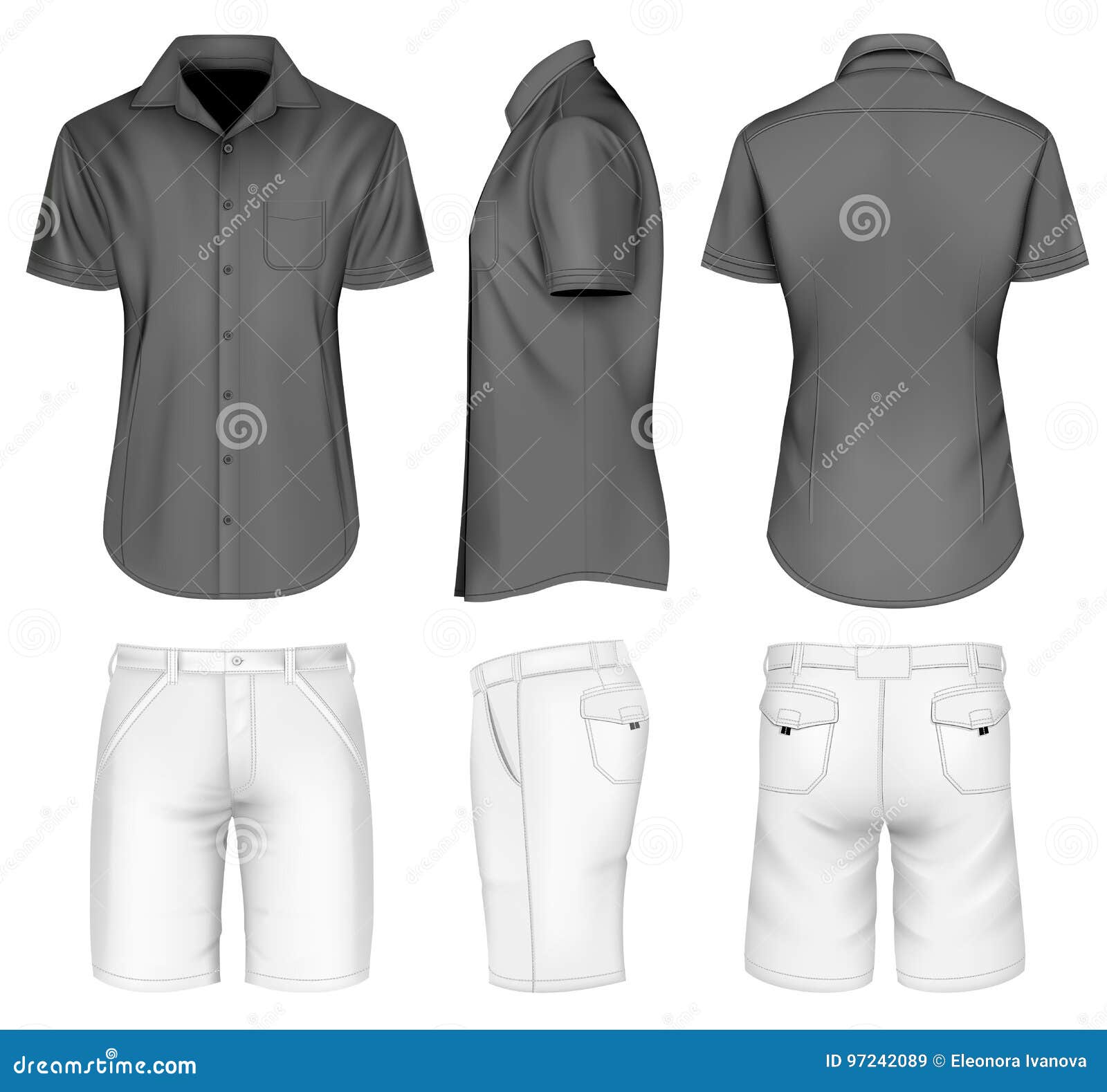 Bermuda Shorts Doodle Icon Sketch In Cartoon Style Stock Photo ...