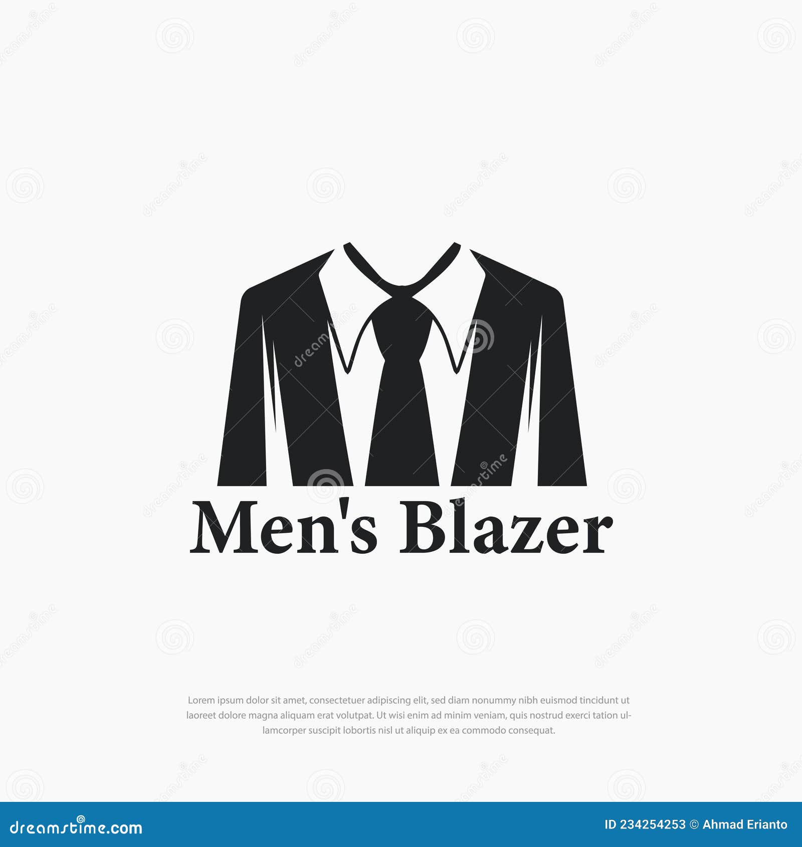 Men S Blazer or Luxury Simple Suit Logo.Vector Black Suit Icon Stock ...