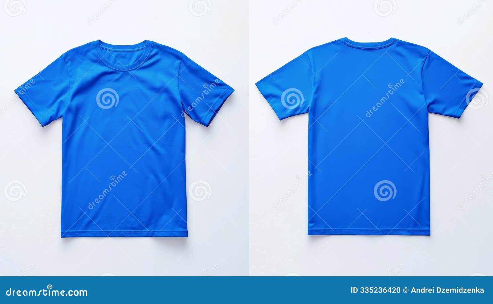 Men S Classic T-shirt with a Blue Front and Back on a Transparent ...
