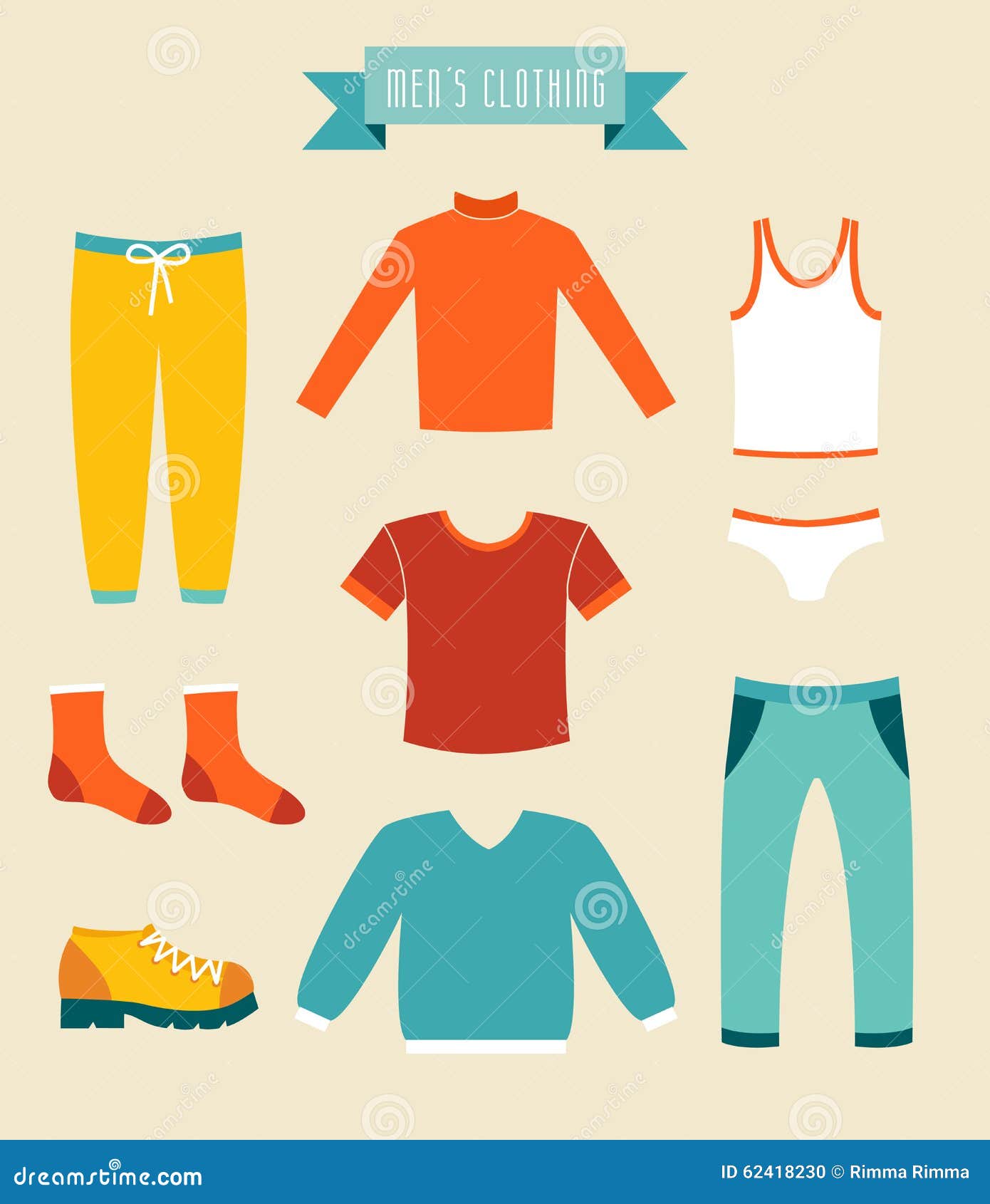 Men s clothes stock vector. Illustration of casual, illustrations ...