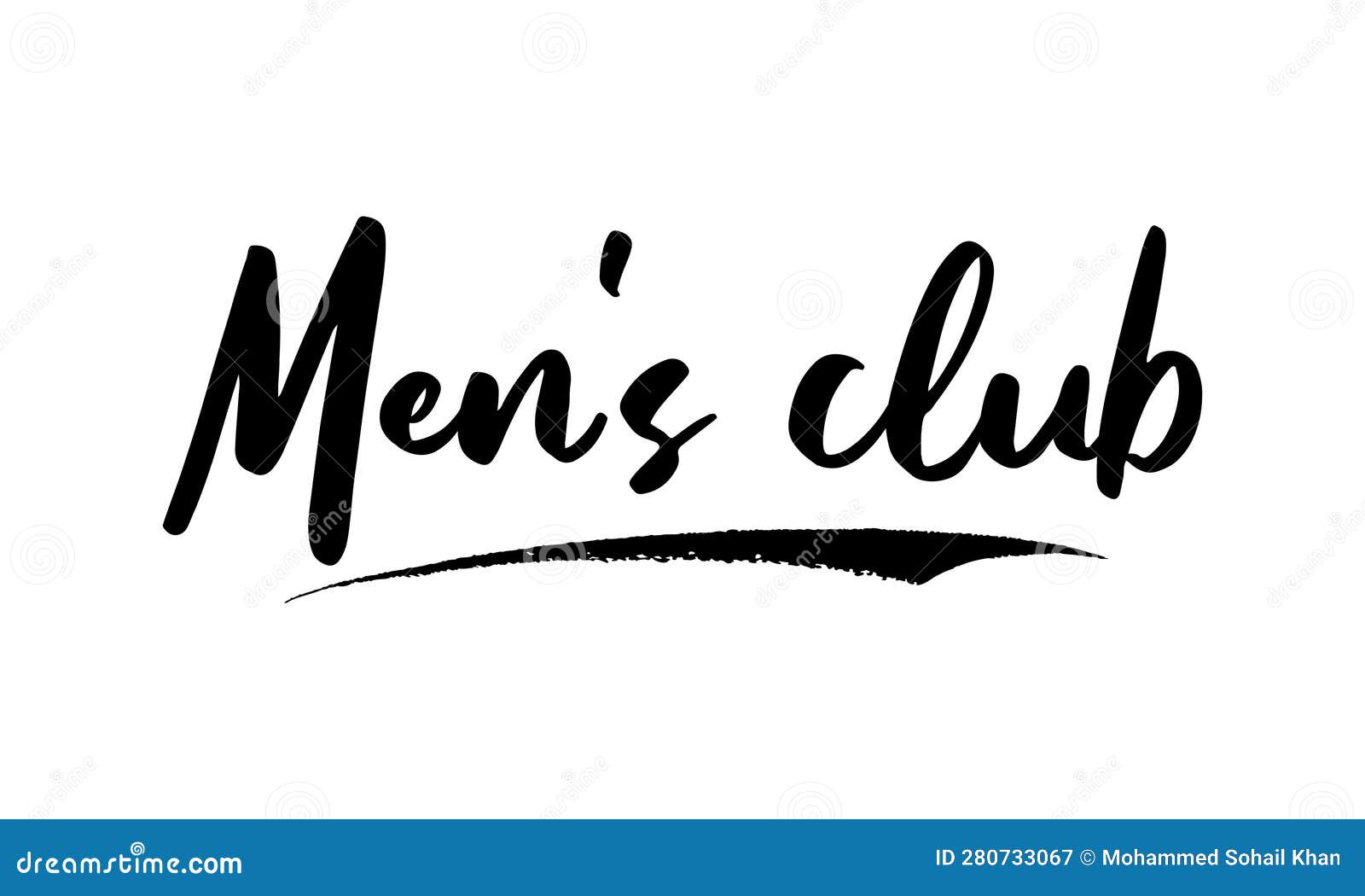 Men S Club Bold Typography Lettering Text Vector Design Quote Stock ...