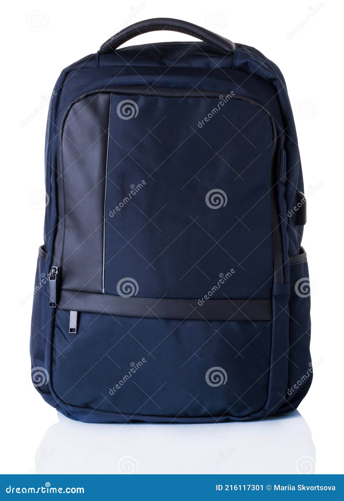 Men S Dark Blue Backpack Made of Textile. Stock Image - Image of ...