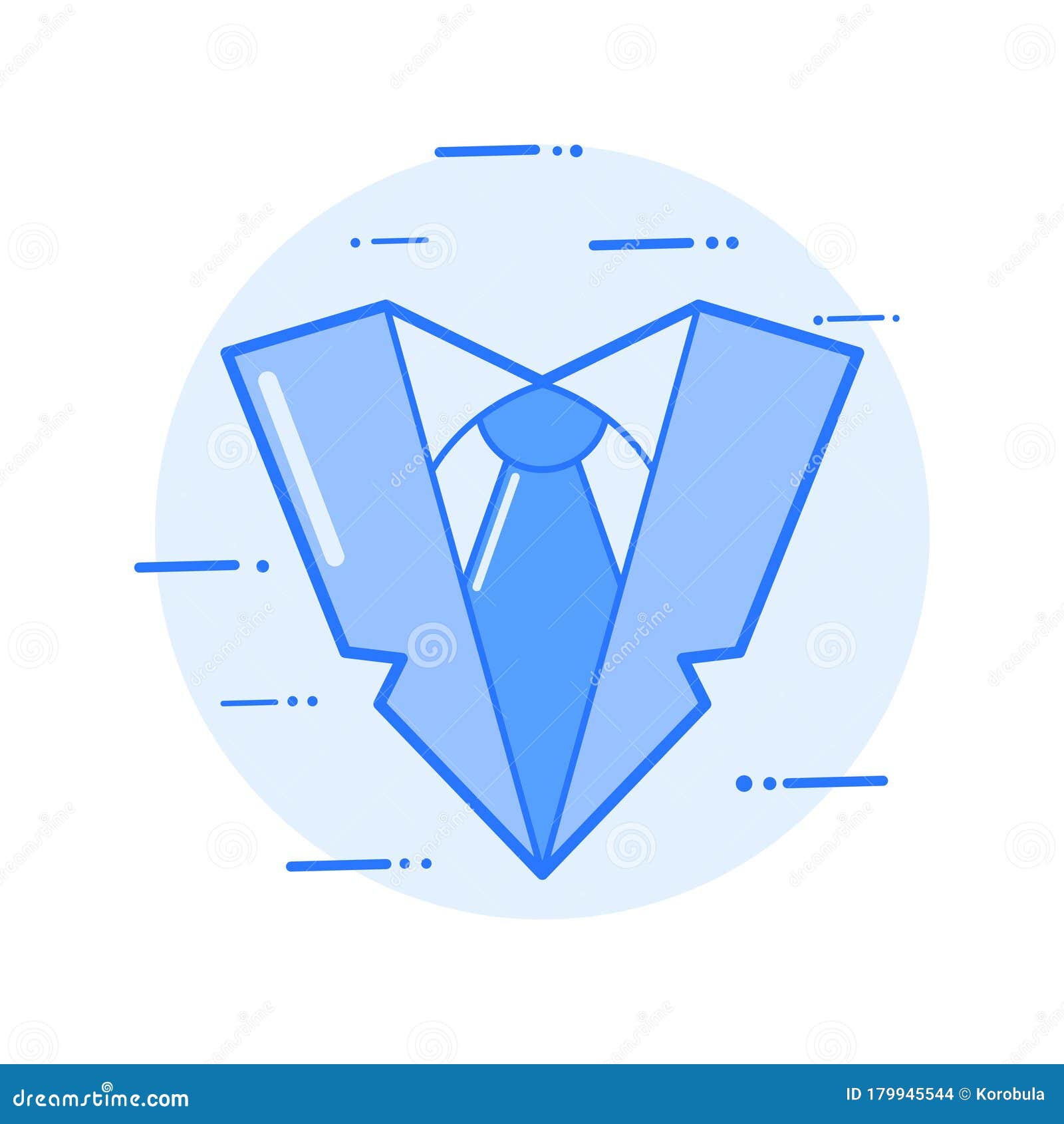 Mens Dress Code. Suit and Tie Vector Illustration Icon Stock Vector ...