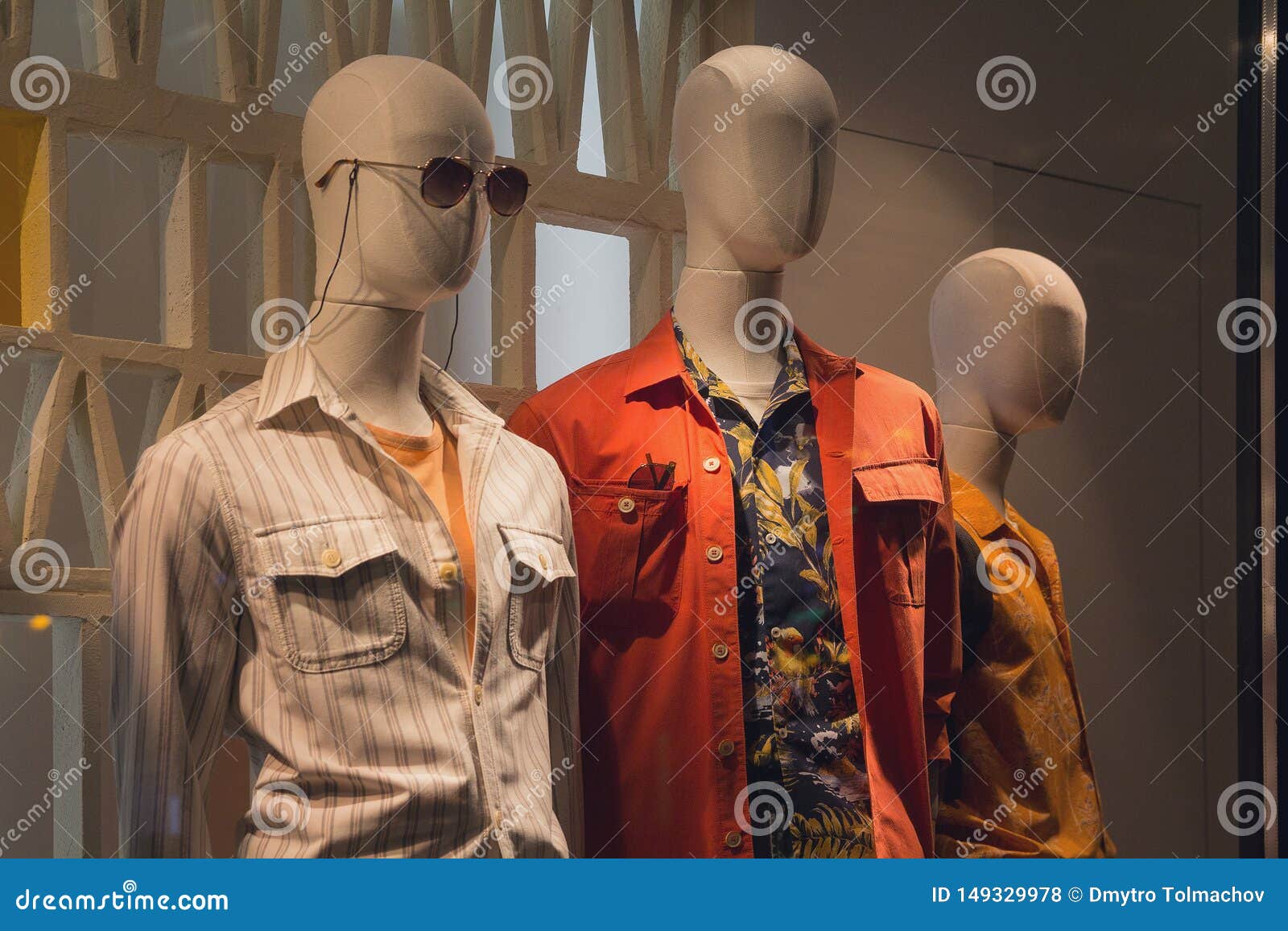 Men`s Dummies in the Store Window Stock Photo - Image of dummy, cloth ...