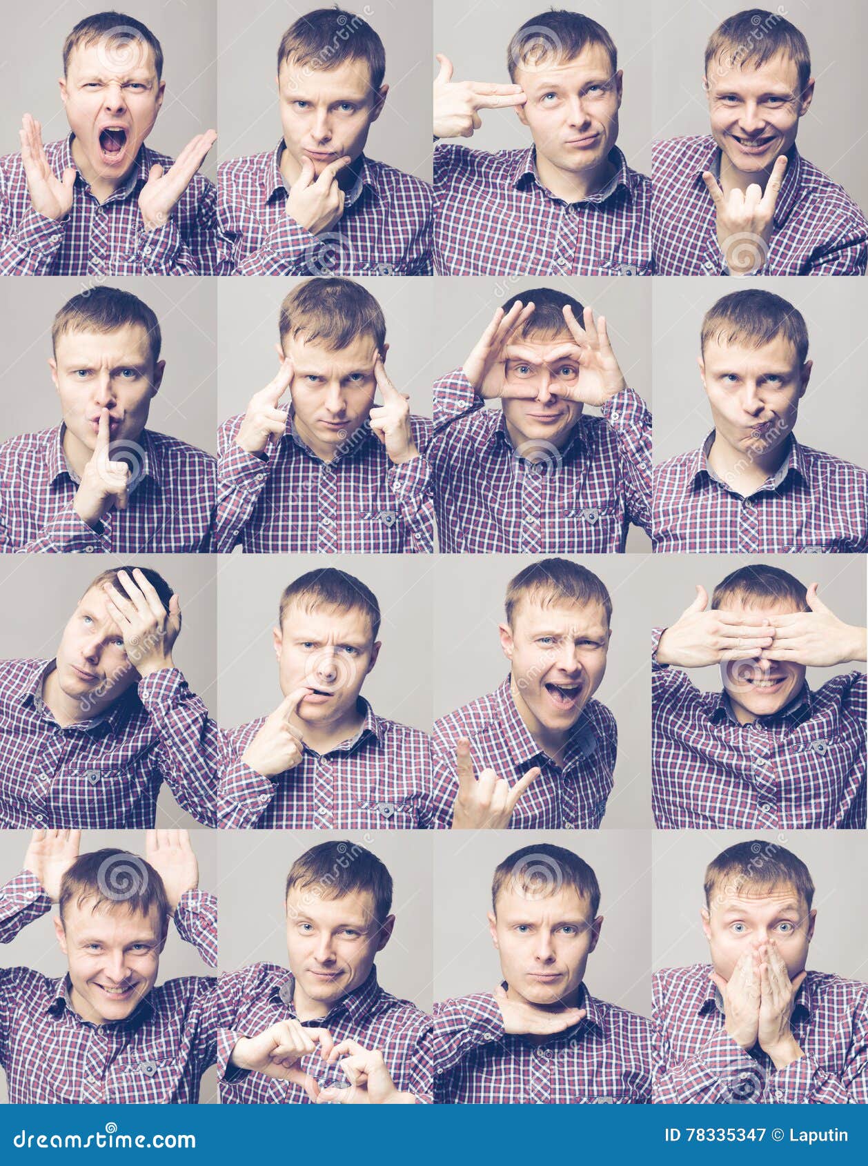 Men s emotions stock image. Image of montage, ethnicity - 78335347