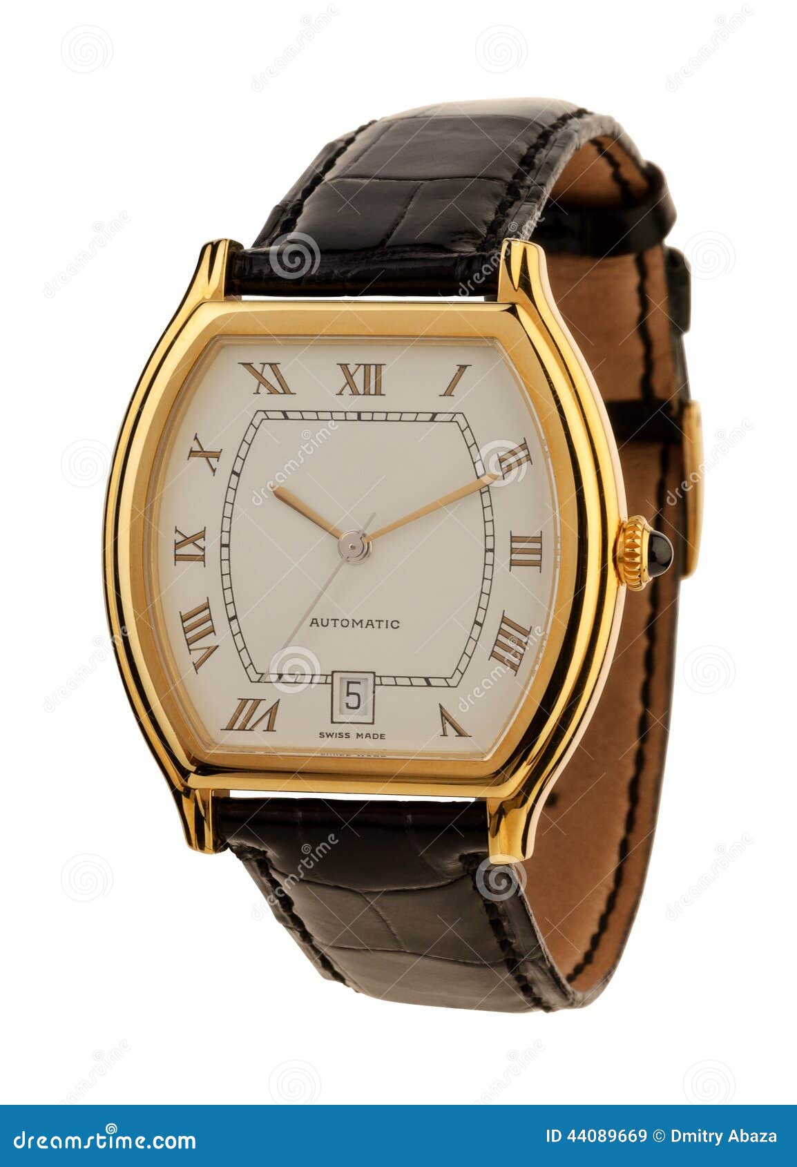 Men s gold watch isolated stock image. Image of background - 44089669