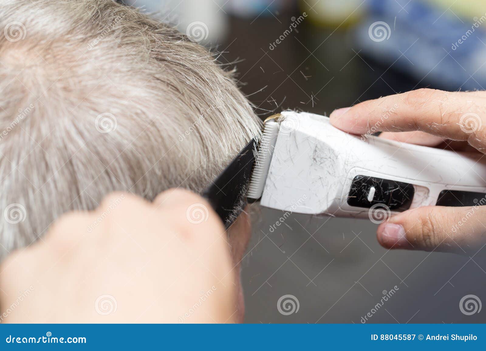 Men`s Haircut at the Beauty Salon Machine Stock Image - Image of human ...