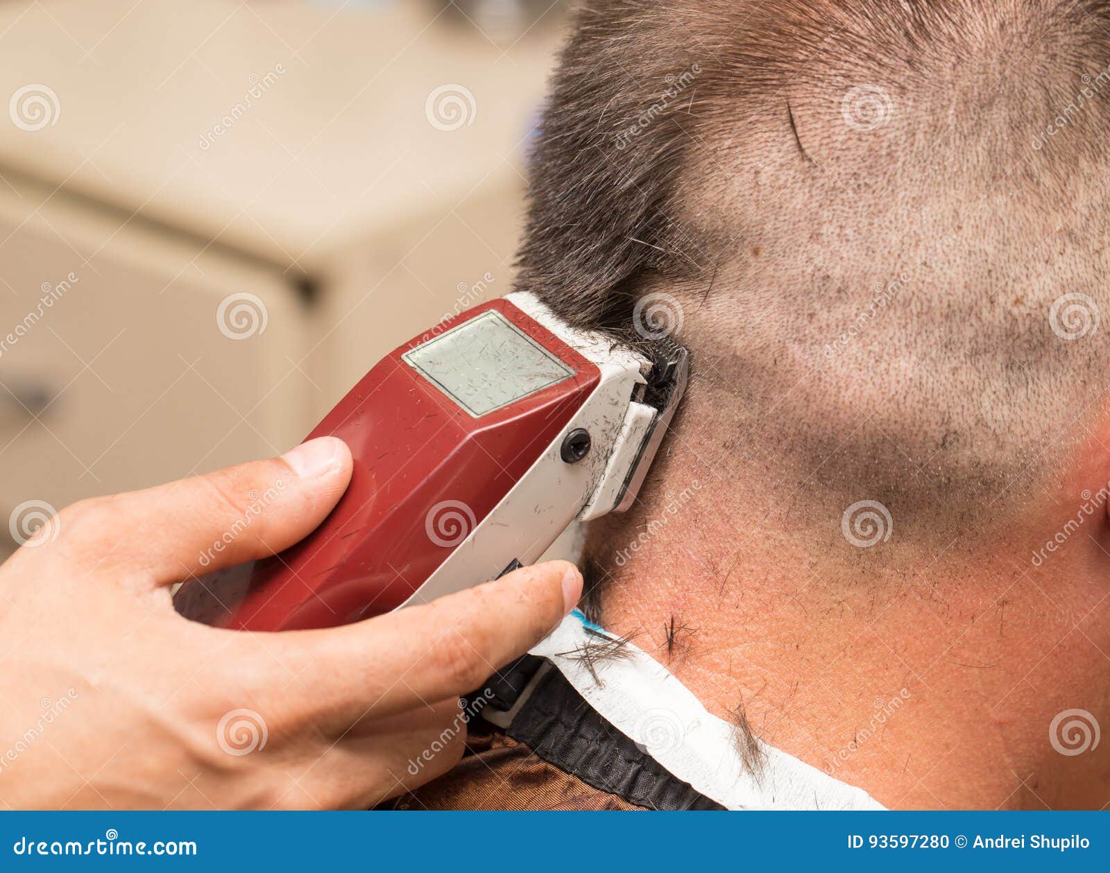 Men`s Haircut at the Beauty Salon Machine Stock Photo - Image of ...