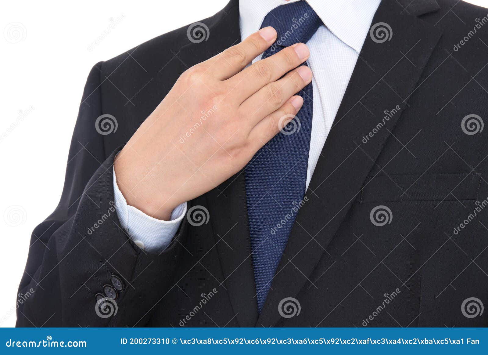 Men`s Hand Model Tie in a Black Suit Stock Photo - Image of suit, black ...
