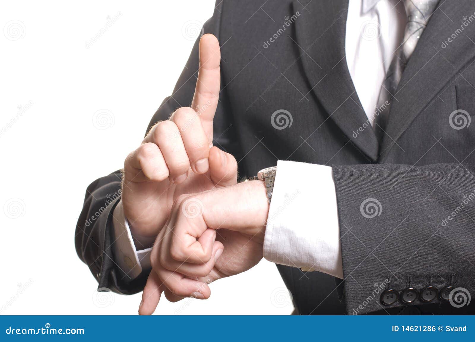 Men s hand with a watch. stock photo. Image of message - 14621286