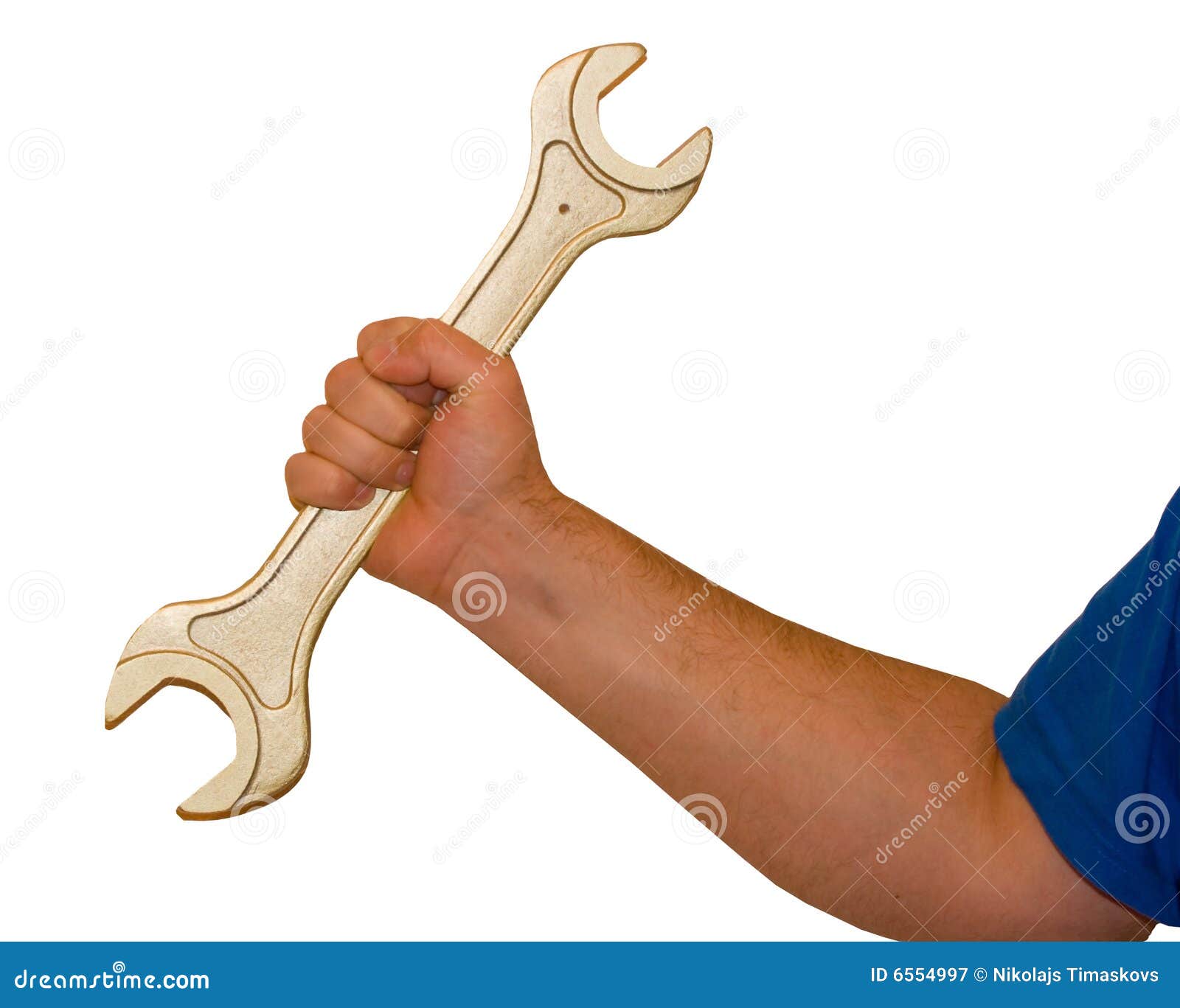 Men s hand with wrench stock image. Image of hand, worker - 6554997