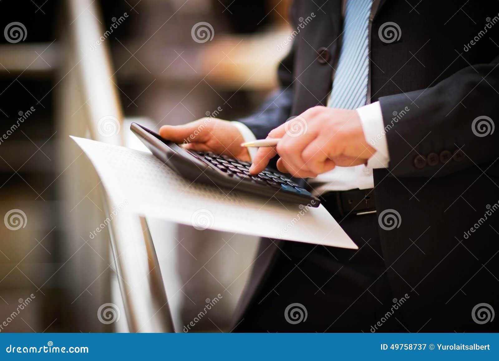 Men S Hands with Calculator Stock Image - Image of house, businessman ...