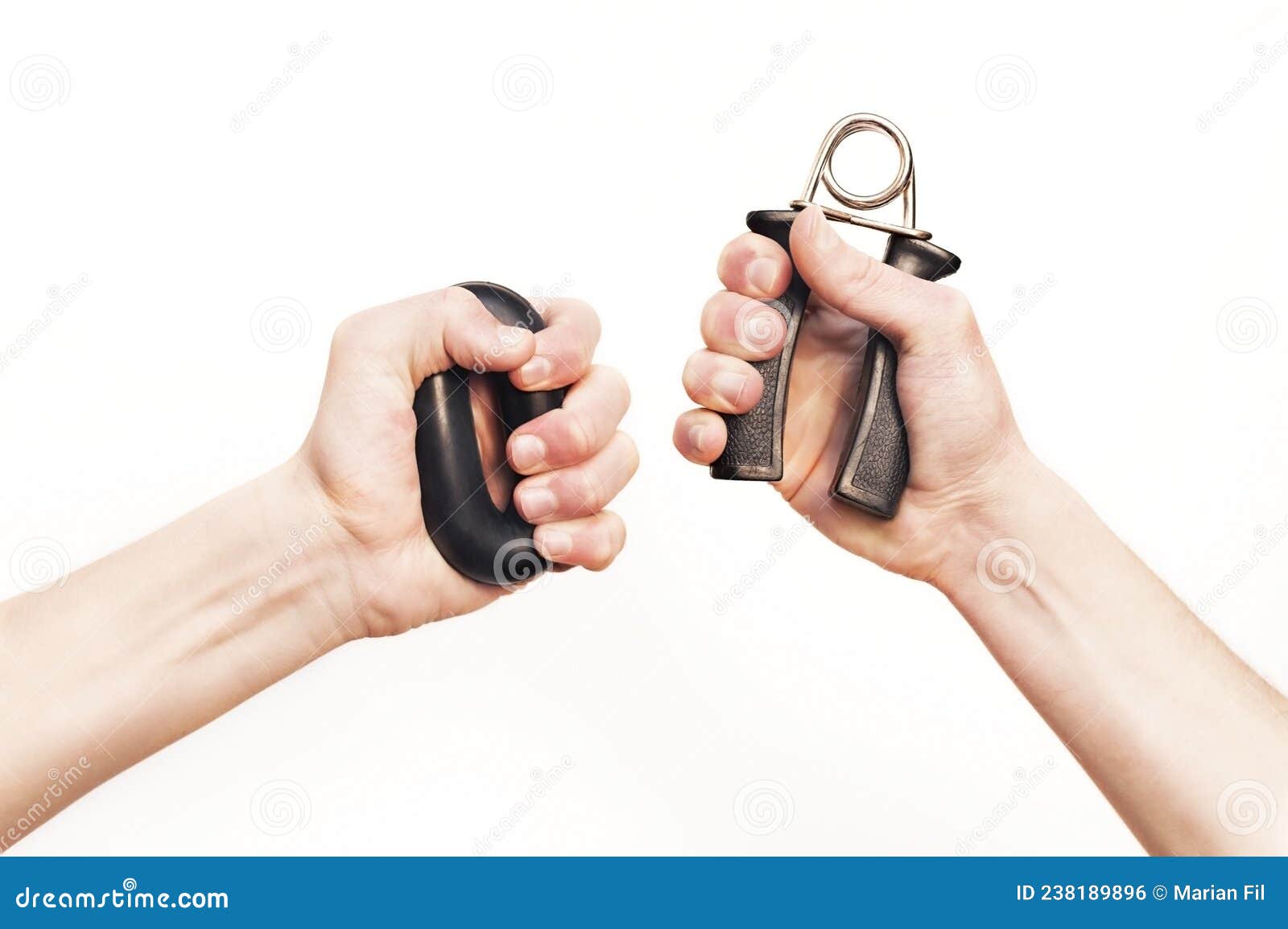 Men`s Hands Compete with Each Other, Measured by Force. the Hands Hold ...