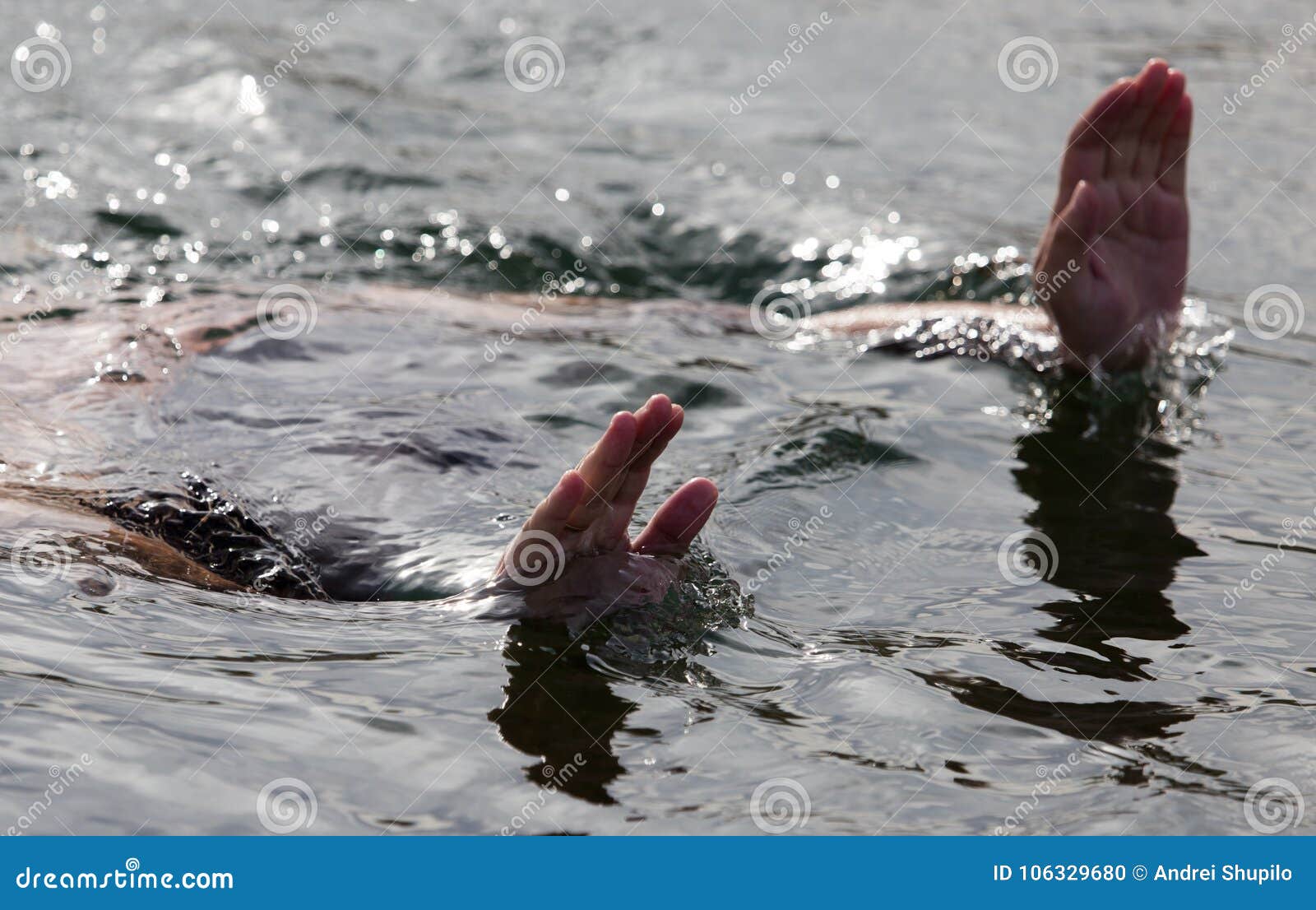 Men`s Hands Out of the Water Stock Photo - Image of human, symbol ...