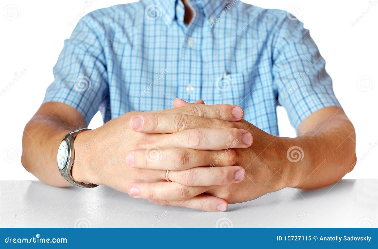Men S Hands Sitting Opposite at the Table Stock Image - Image of talk ...