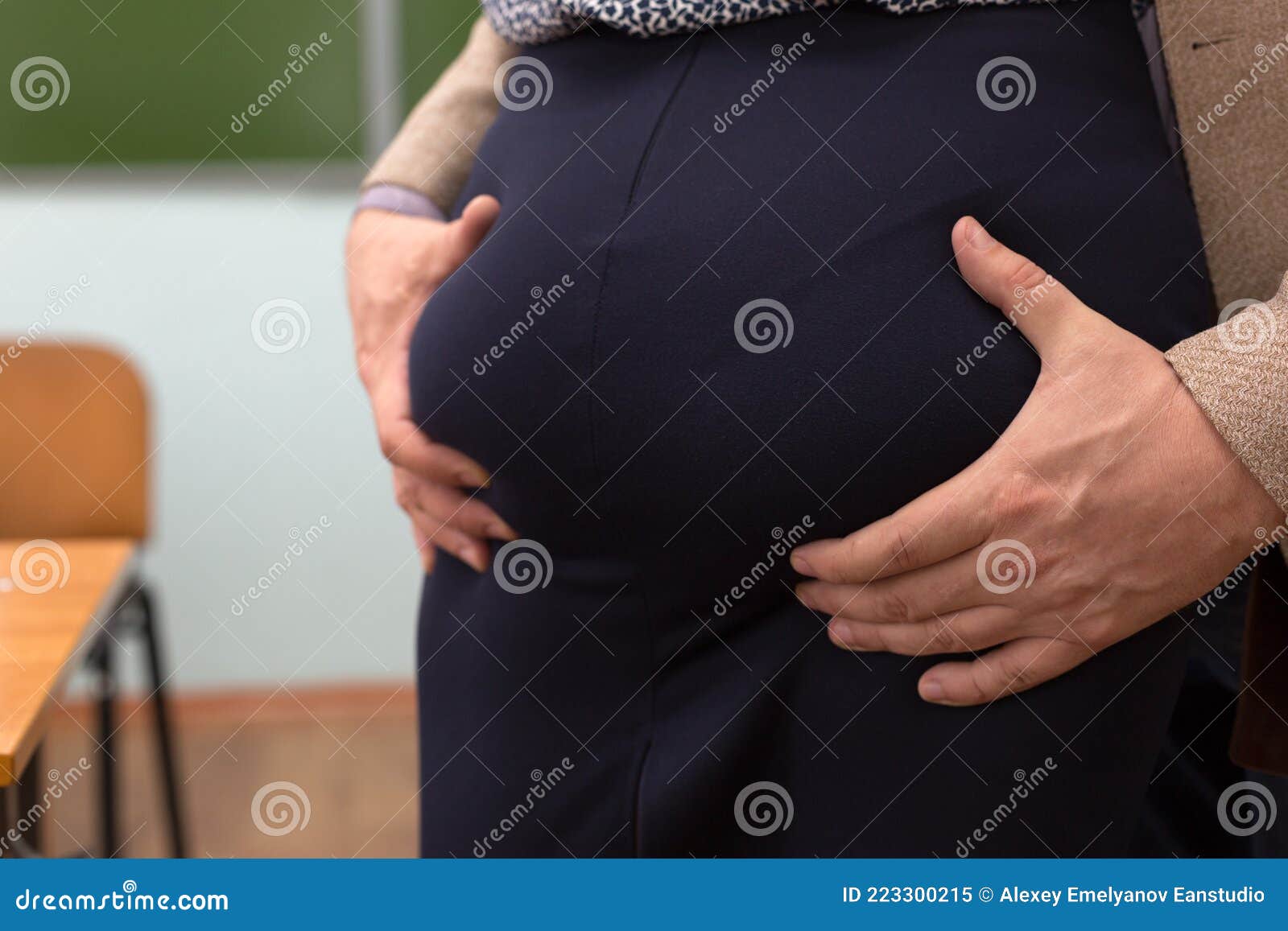 Men`s Hands Tightly Squeeze Women`s Buttocks Stock Image - Image of ...