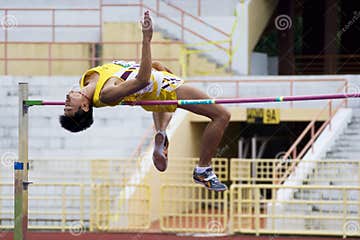 Men s High Jump Action editorial stock image. Image of championships ...